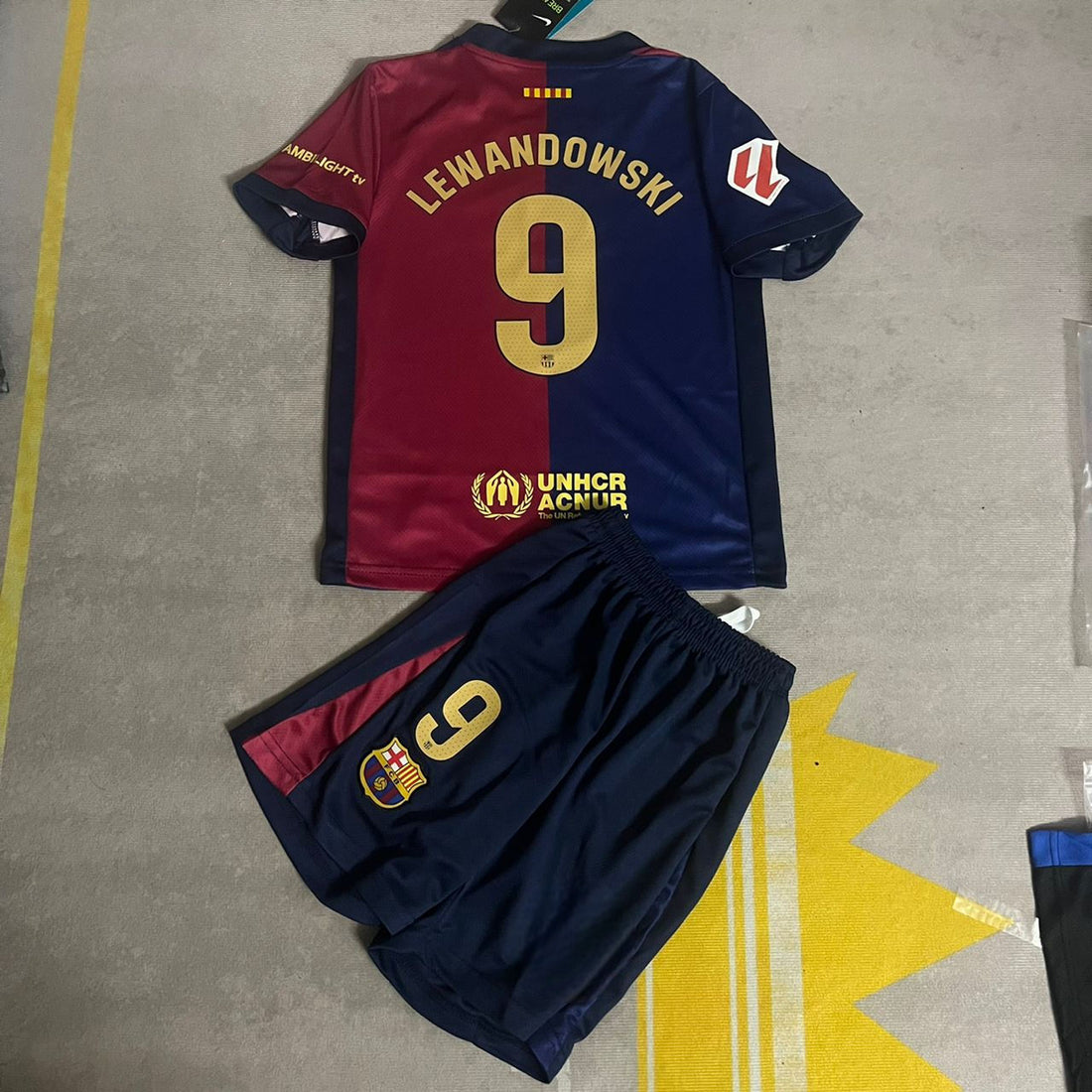 Robert Lewandowski Barcelona Kids Football Jersey Kit – JerseyParadise